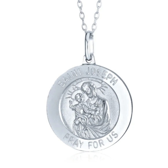 bling jewlery | Jewelry | Religious Medal Medallion Saint Joseph Parton ...